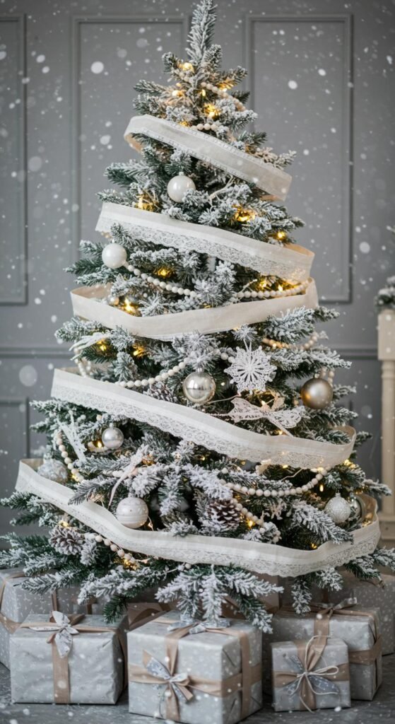 26 Gorgeous Snowy Christmas Tree Ideas for a Frosty Wonderland – Magcella
